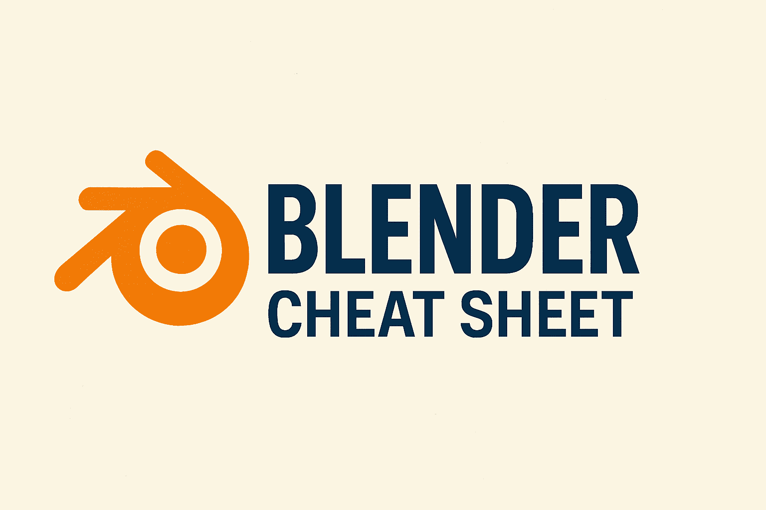 Blender Hotkey Cheat Sheet - Techxedo